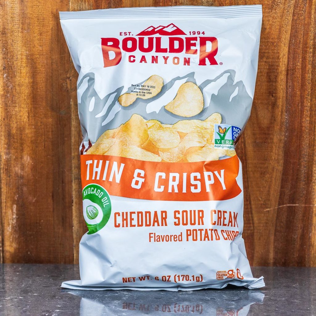 BOULDER CANYON Avocado Thin & Crispy Cheddar & Sour Cream Potato Chips ...