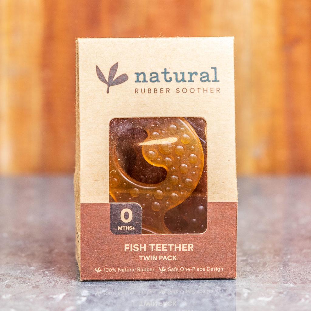 NATURAL RUBBER SOOTHER Fish Teether twin Pack – The Green Pantry